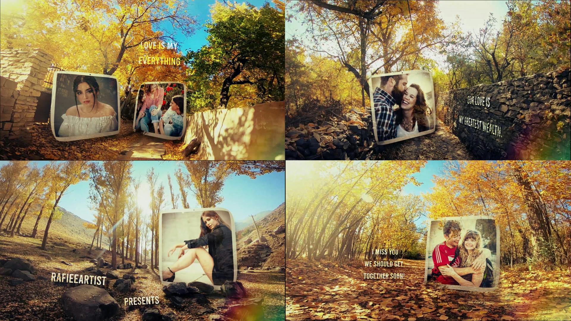 Autumn Love Story Slideshow video templates | Artlist