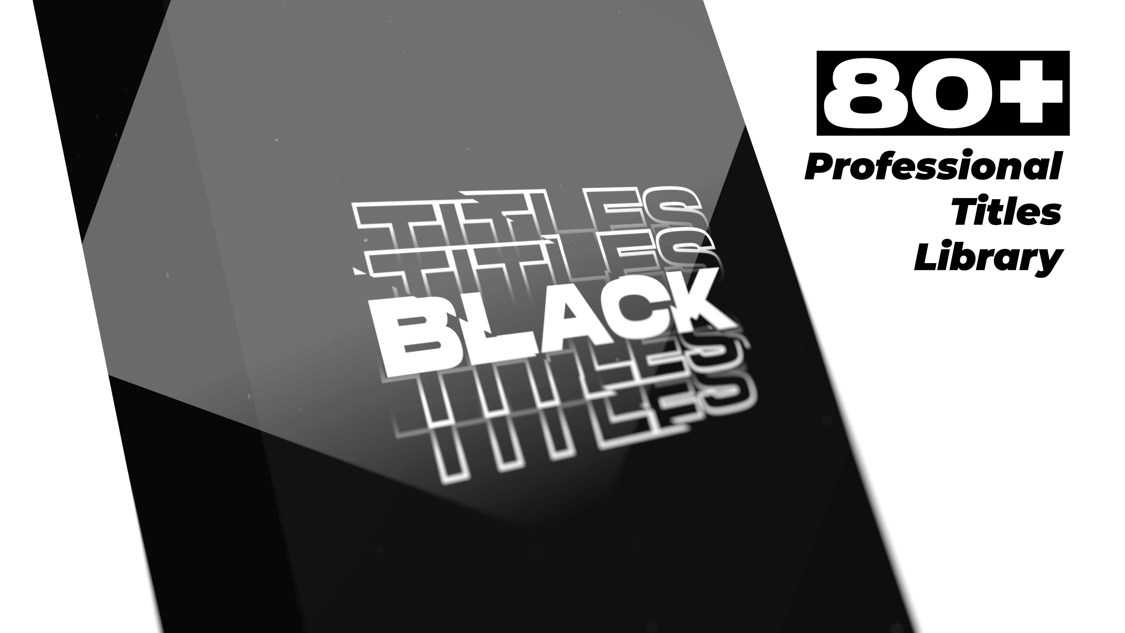 Black Titles Pack video templates | Artlist