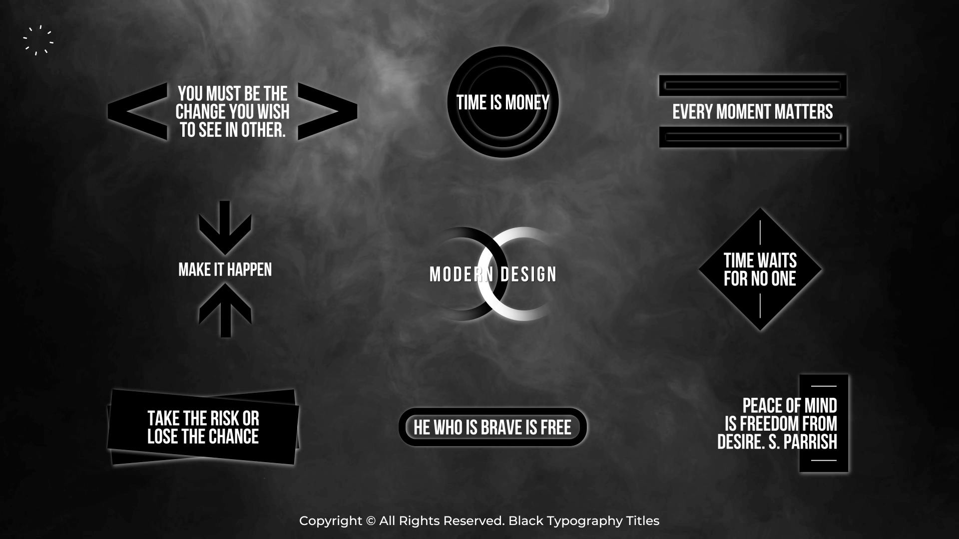Black Typography Titles video templates | Artlist