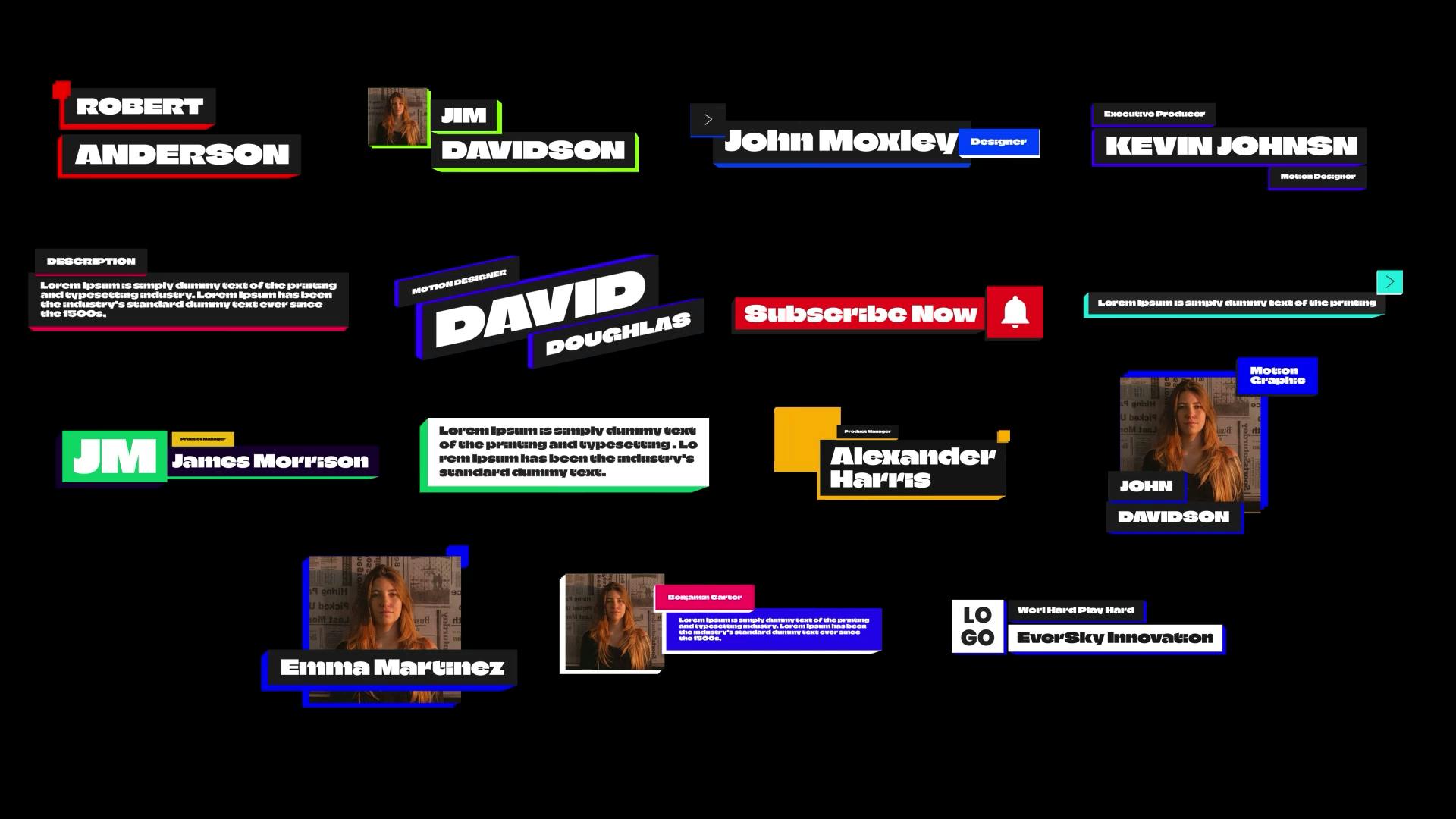 Box Lower Third video templates | Artlist