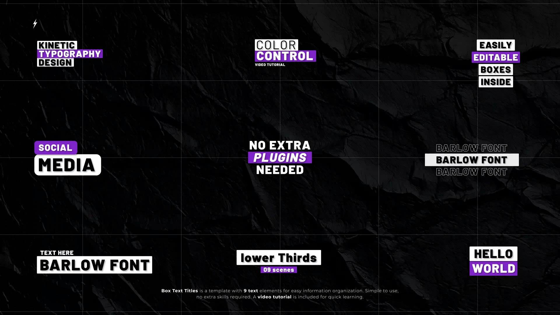 Box Text Titles video templates | Artlist