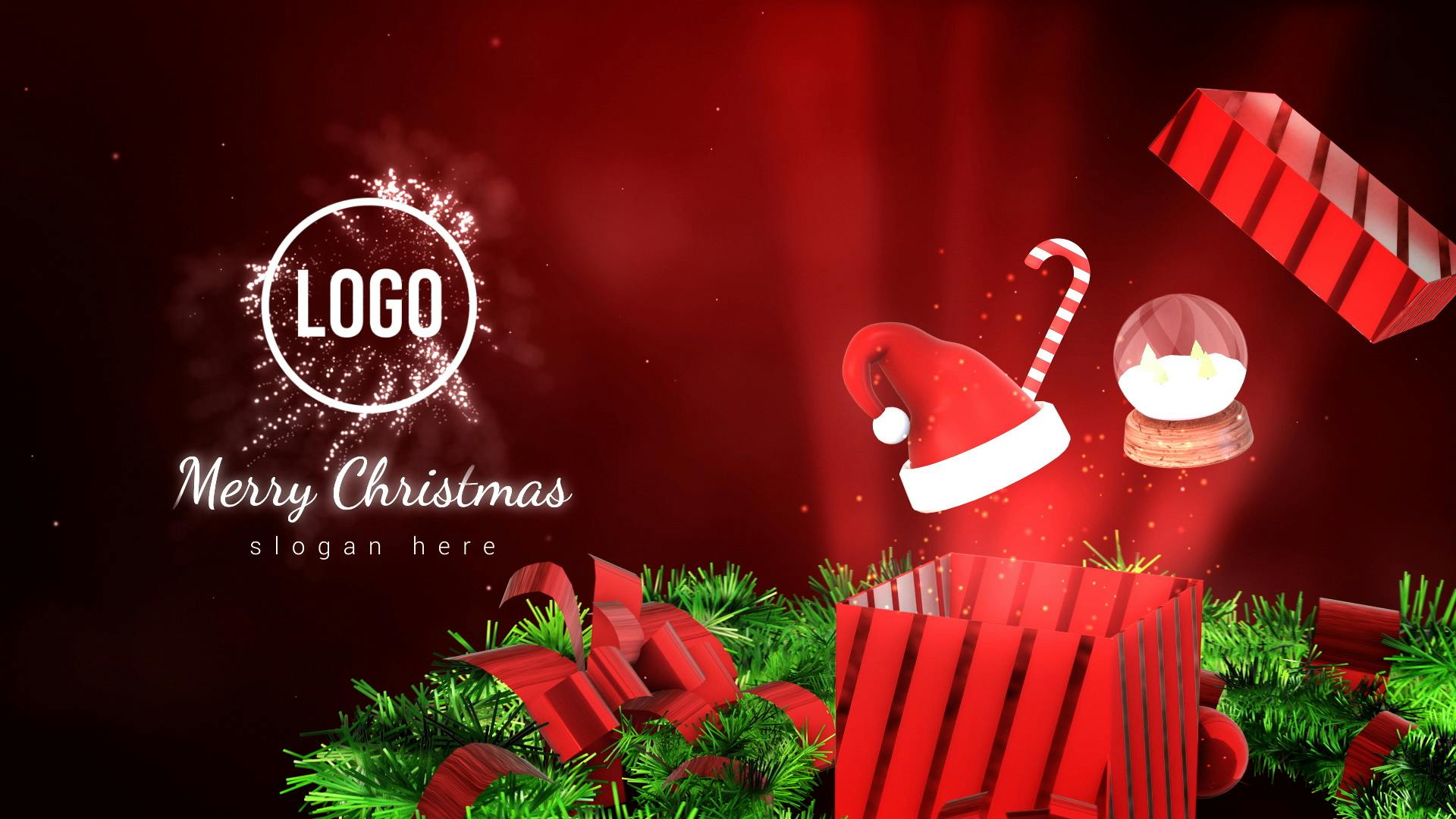 Christmas Gift Box Logo Reveal video templates | Artlist