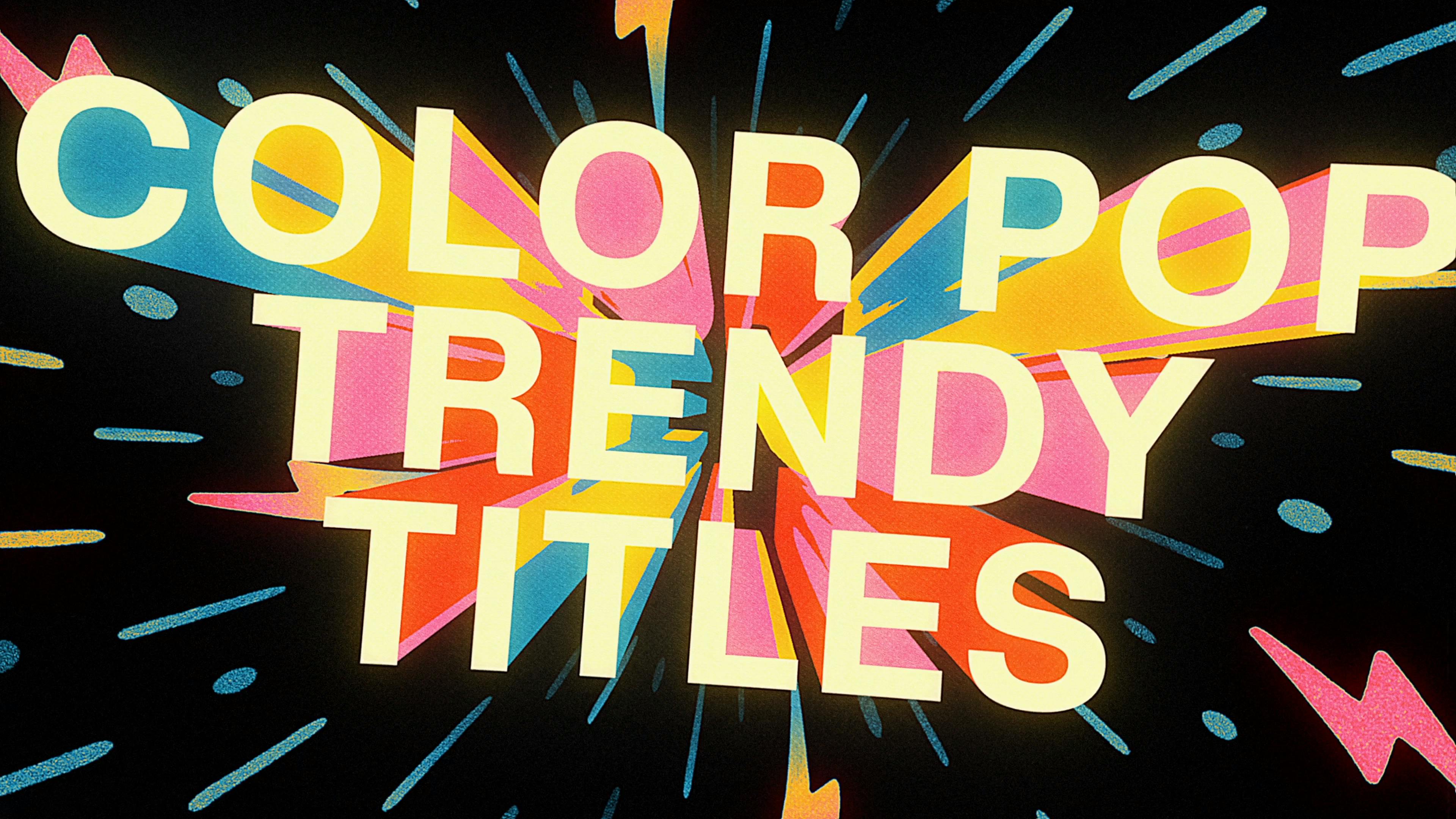 Color Pop Trendy Titles video templates | Artlist