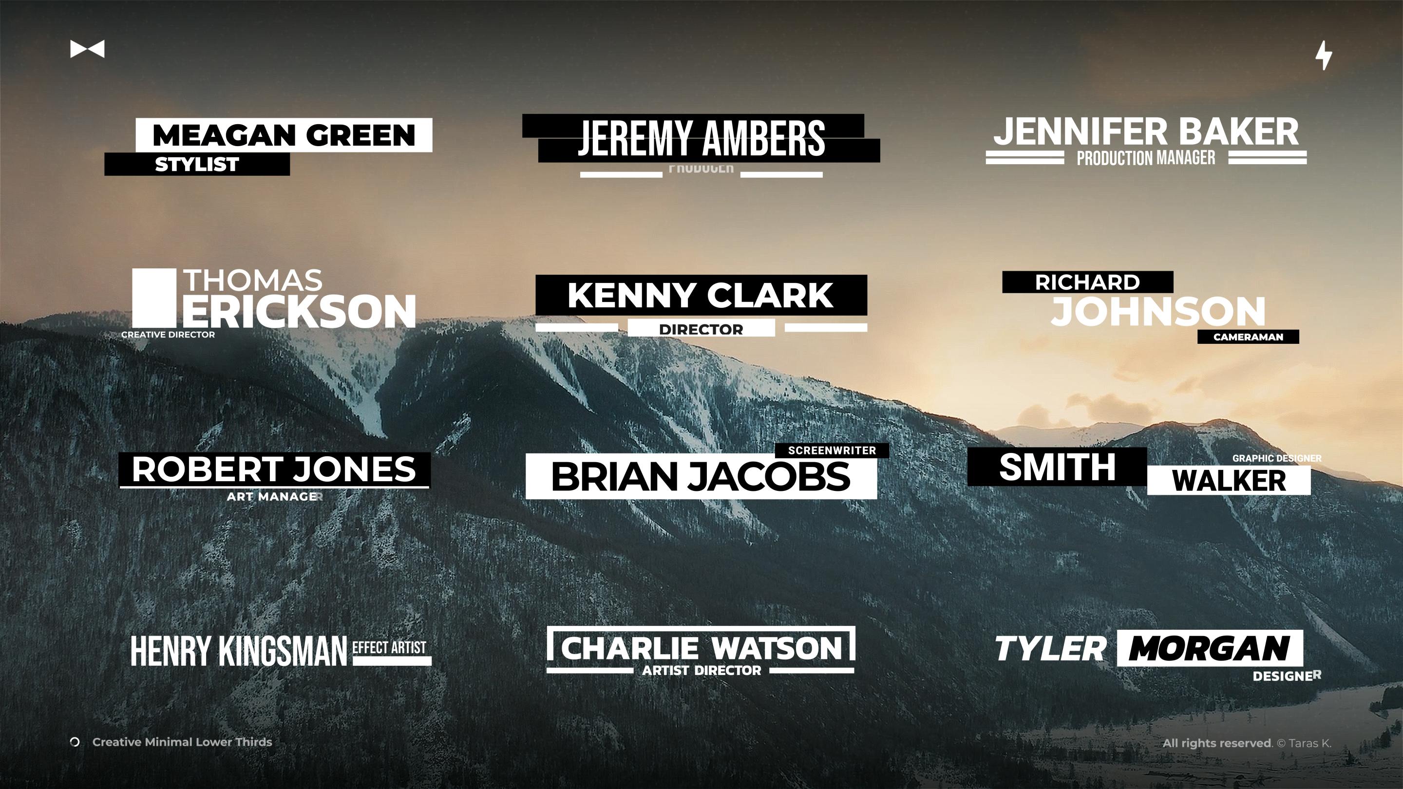 Creative Minimal Lower Thirds Video Templates Artlist