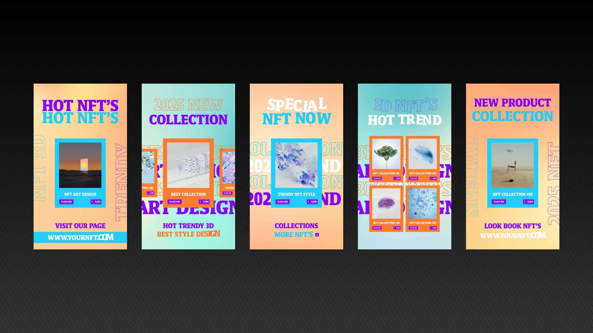 Digital Art NFT Social Reels video templates | Artlist