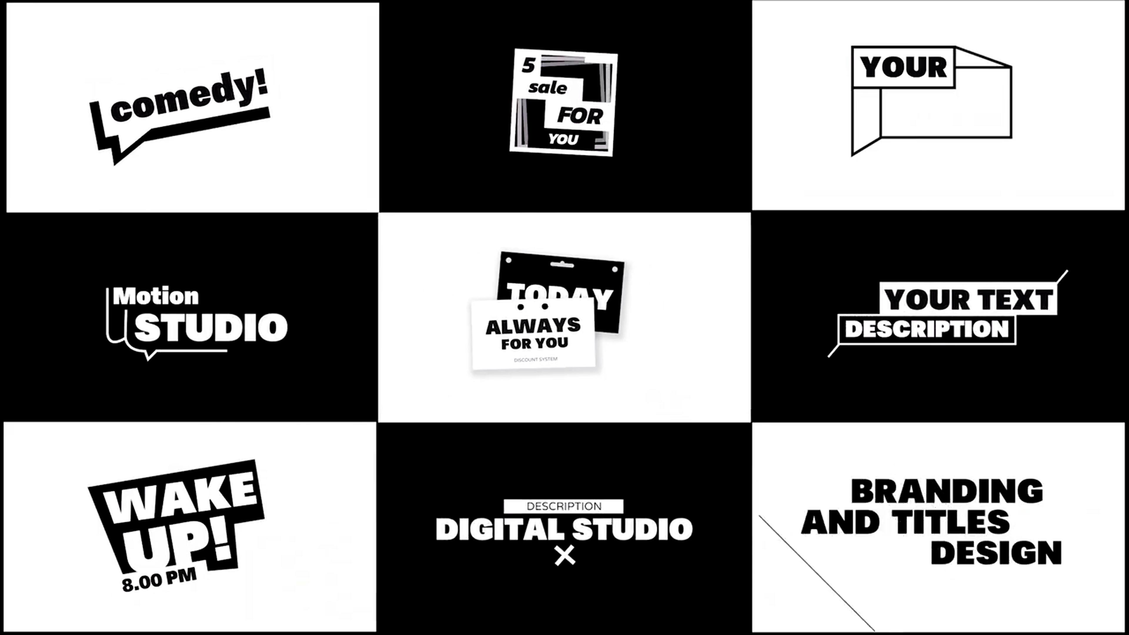 Dynamic Titles Pack video templates | Artlist