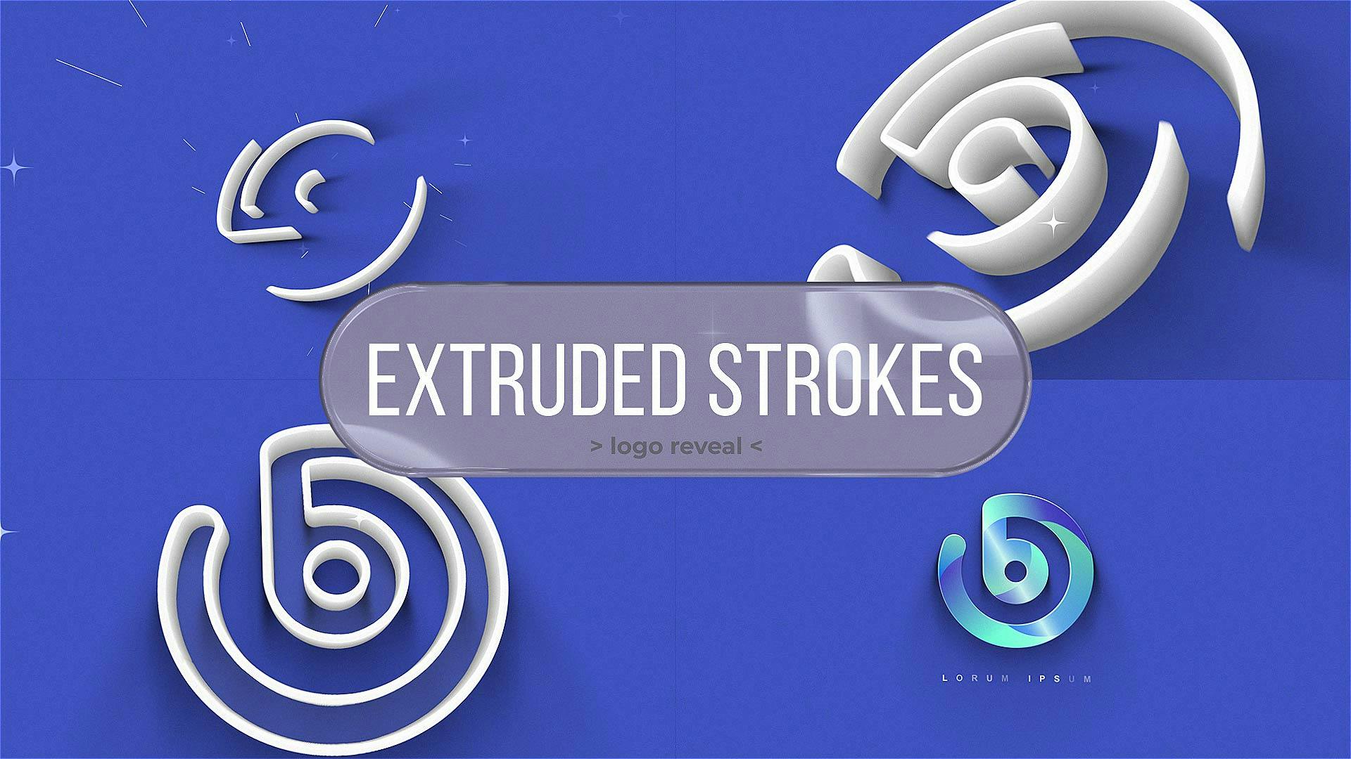 Extruded Strokes Logo Reveal video templates | Artlist