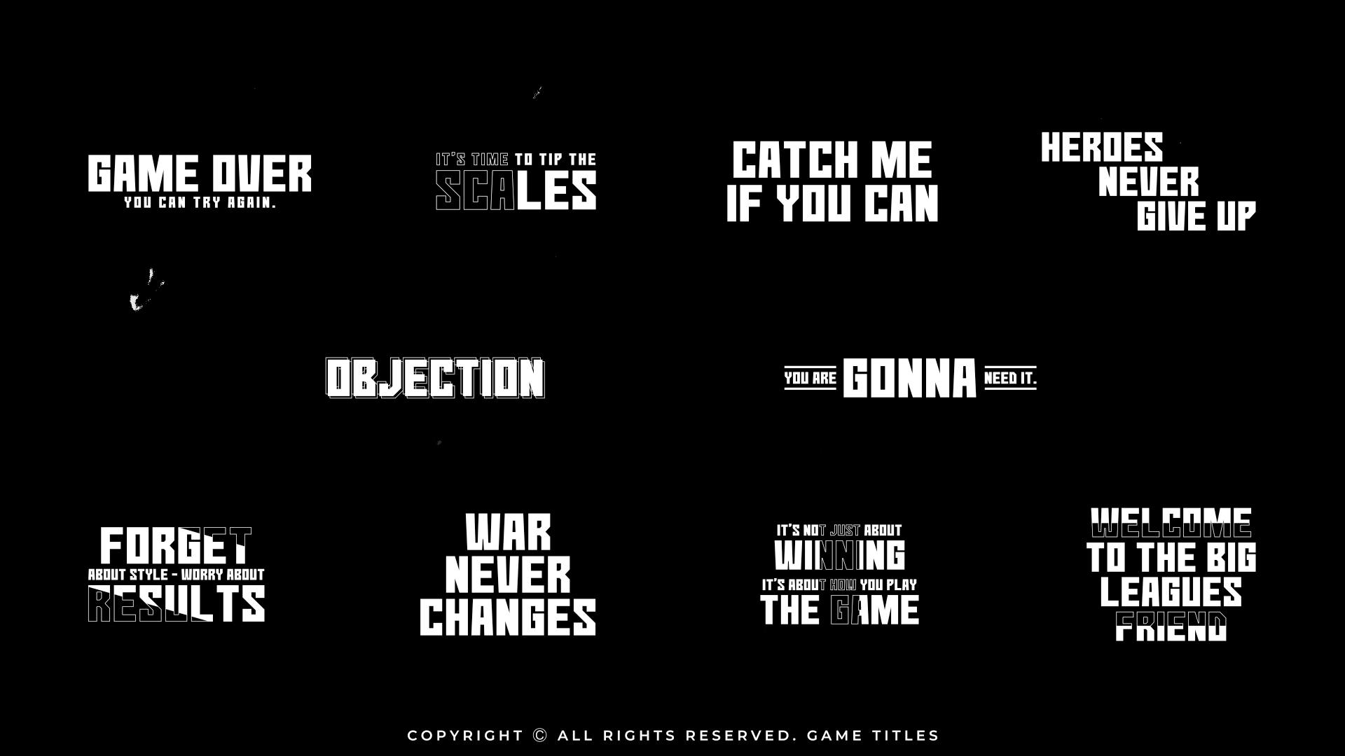 Game Titles video templates | Artlist