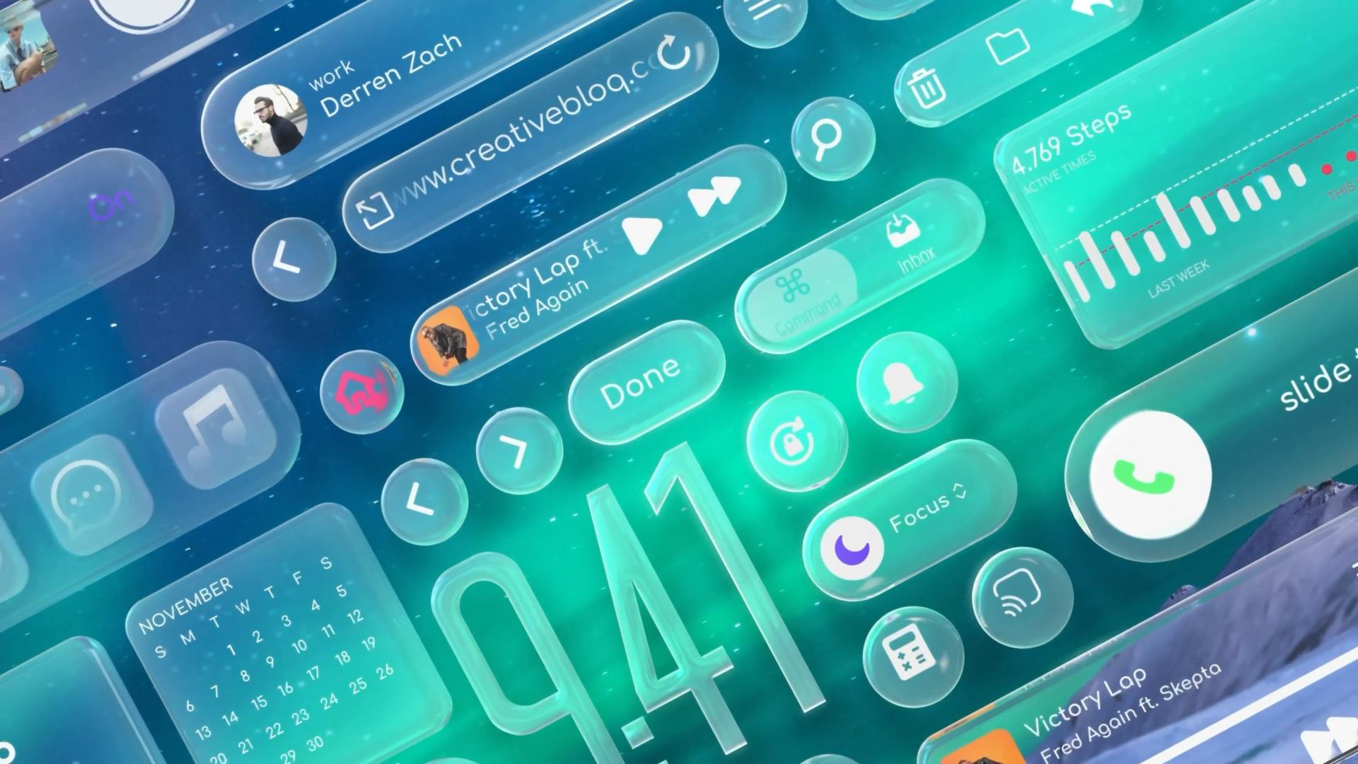 Glass UI Gadgets video templates | Artlist