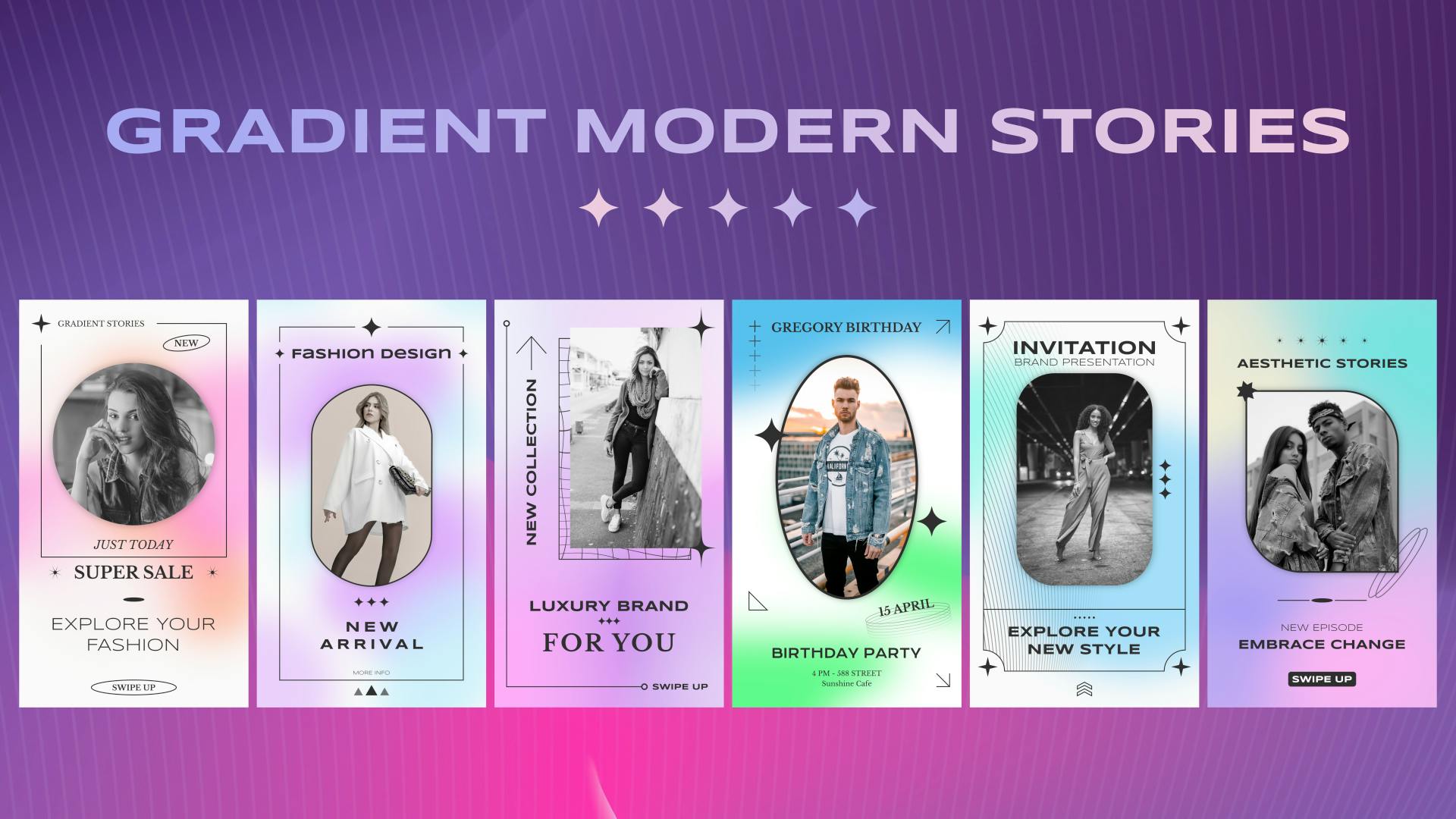 Gradient Stories video templates | Artlist