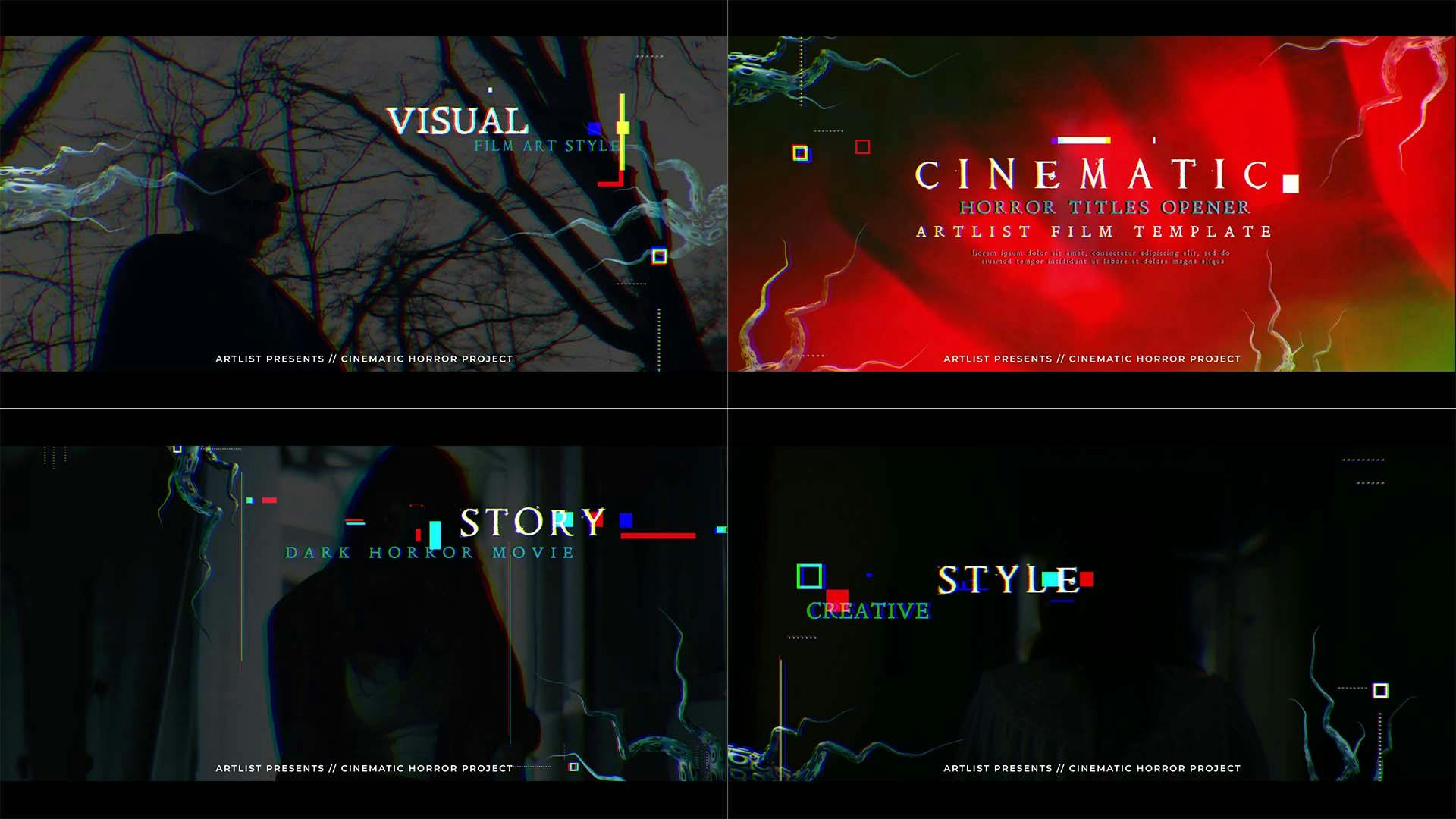Horror Cinematic Titles video templates | Artlist