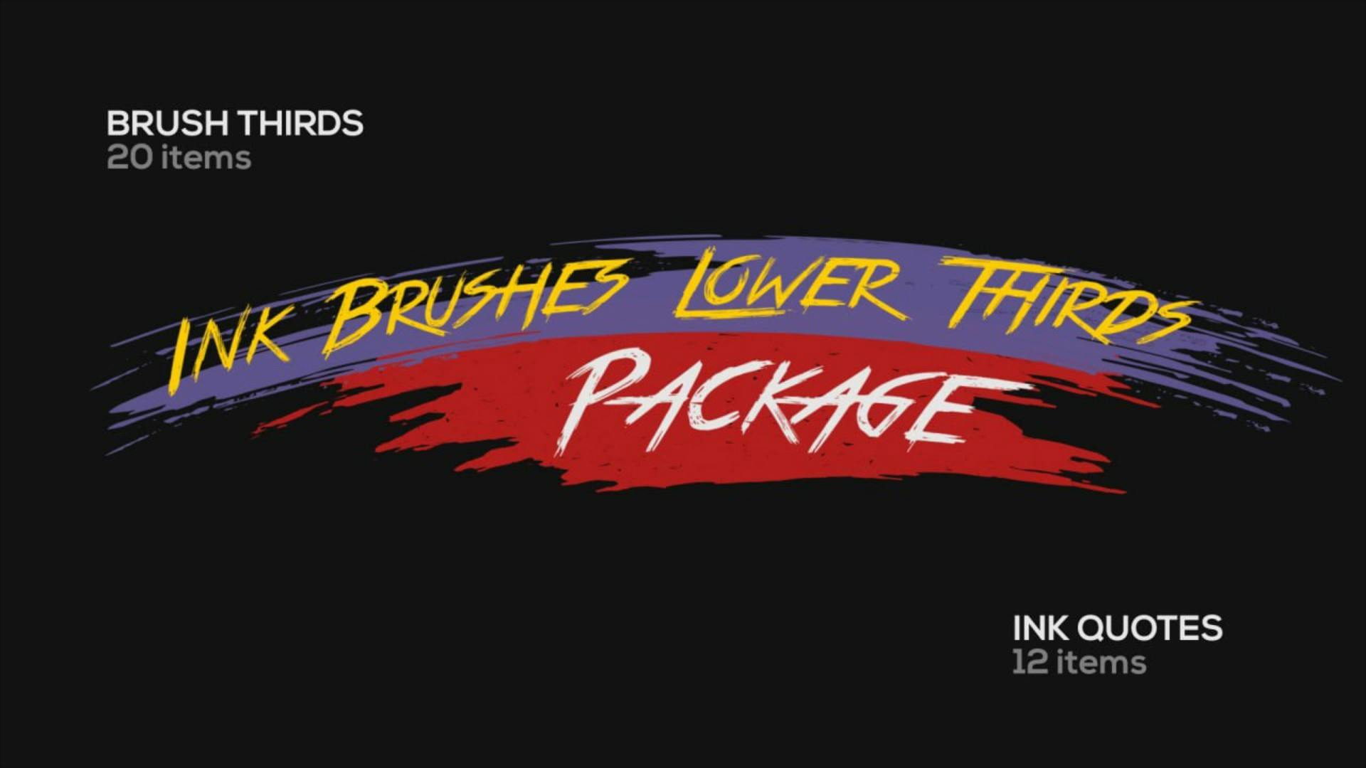 Ink Brushes Lower Thirds video templates | Artlist