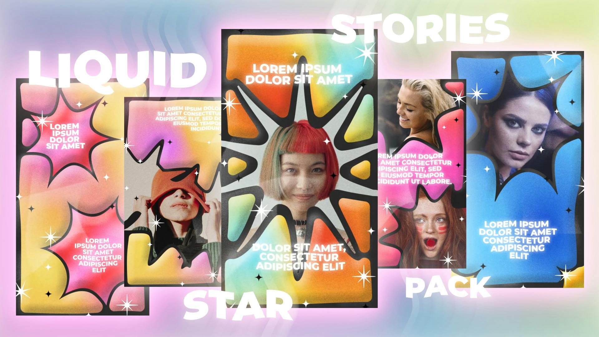 Liquid Star Stories video templates | Artlist