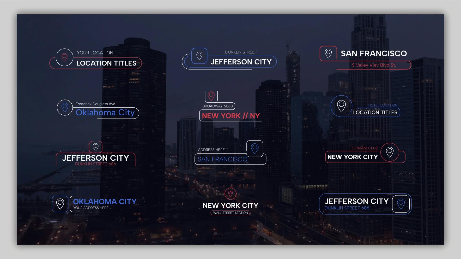 Location Line Titles video templates | Artlist