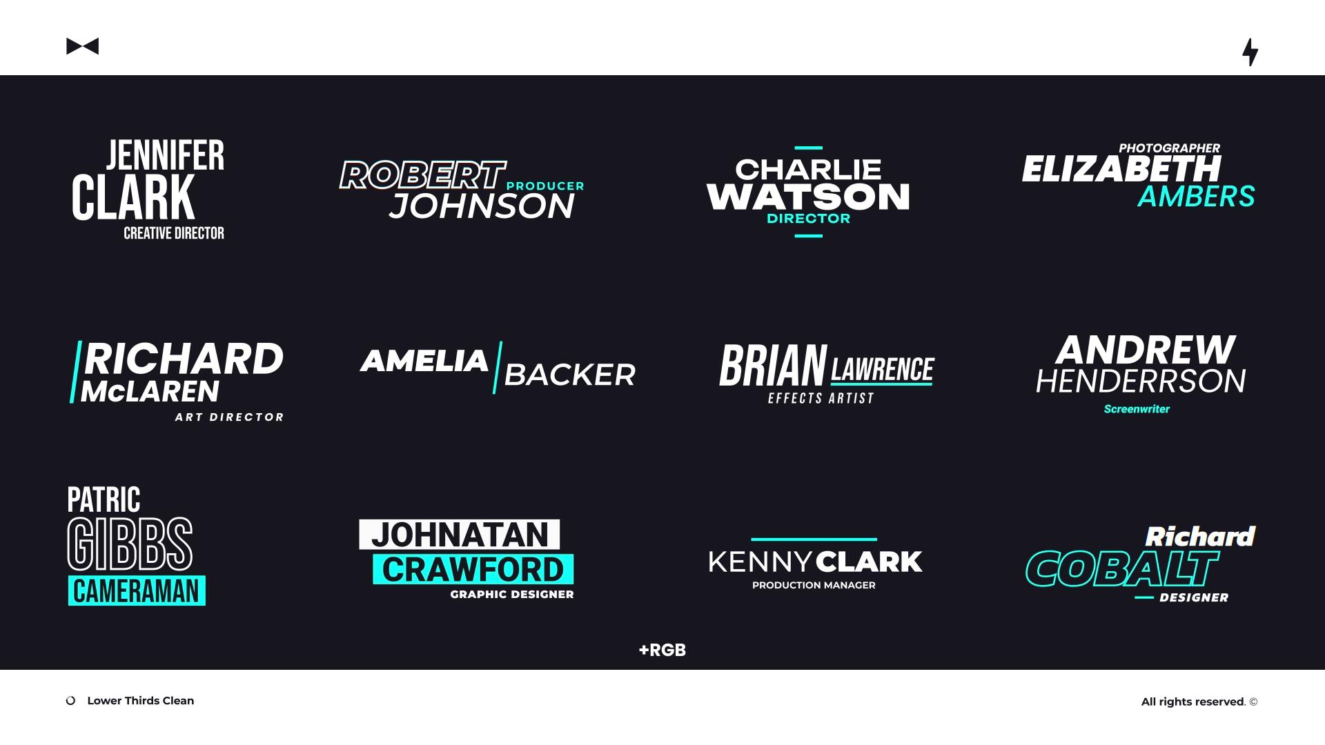 Lower Thirds Clean video templates | Artlist