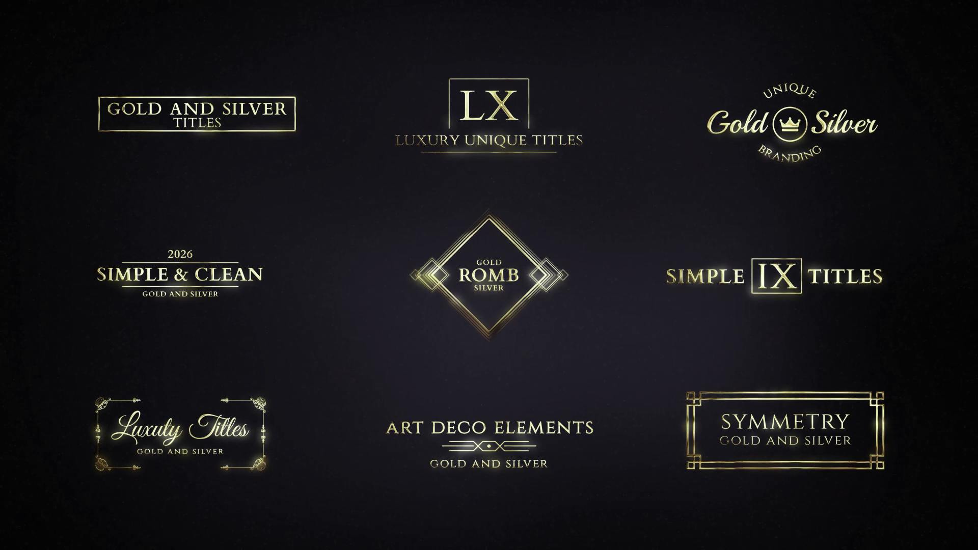 Luxury Titles video templates | Artlist