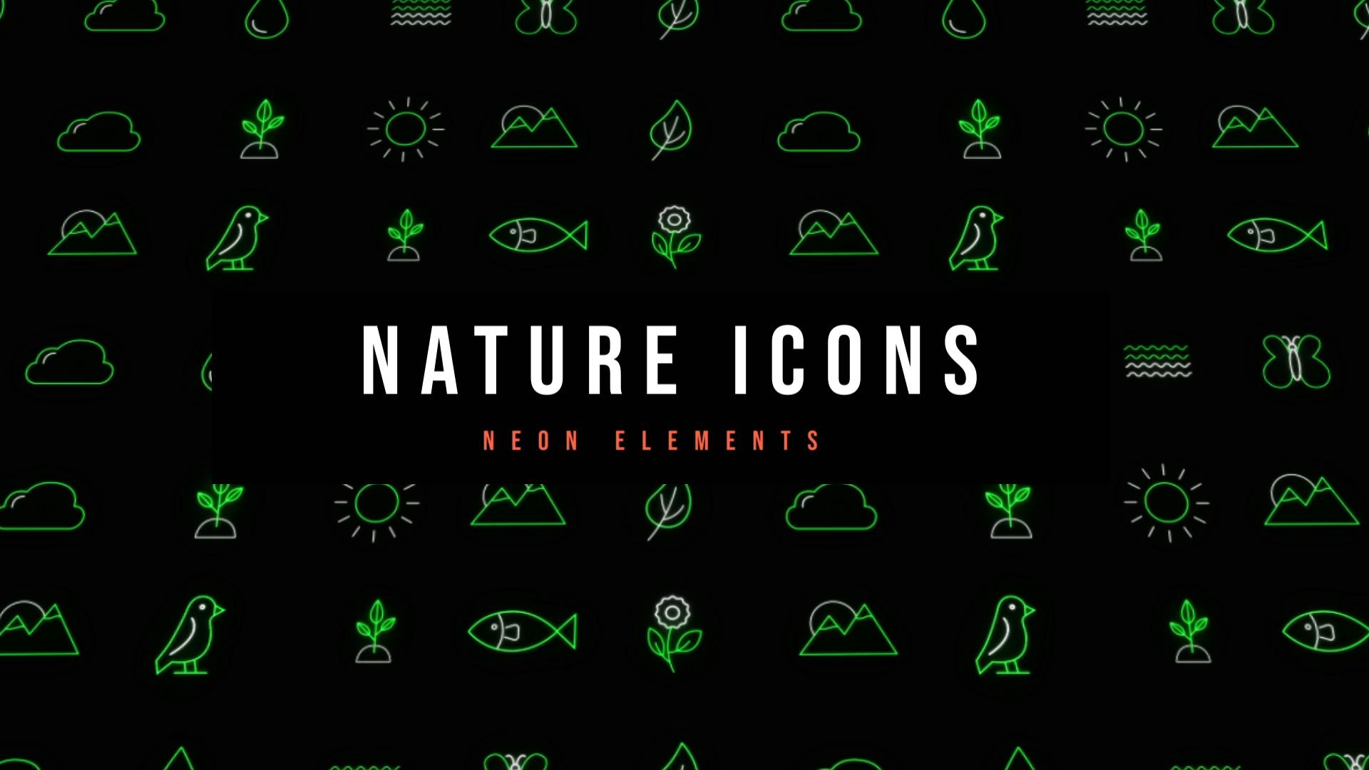 Nature Neon Icons video templates | Artlist