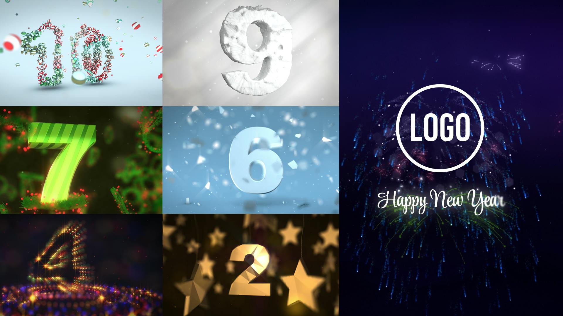 New Year Creative Countdown video templates | Artlist