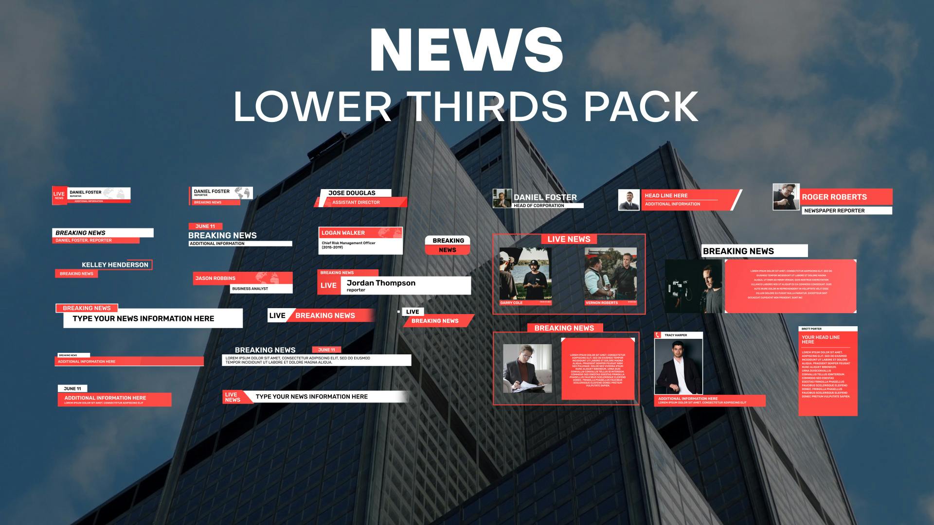 News Lower Thirds video templates | Artlist