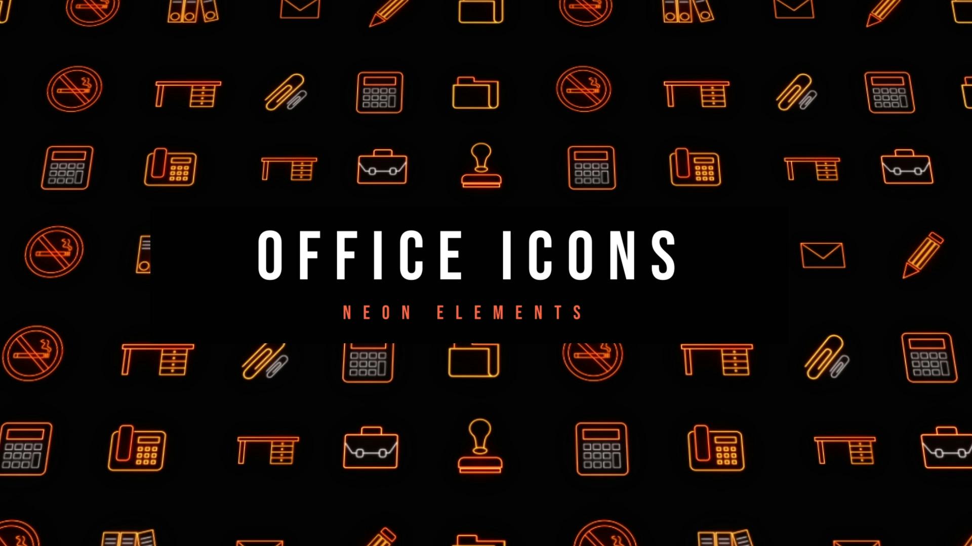 Office Neon Icons video templates | Artlist