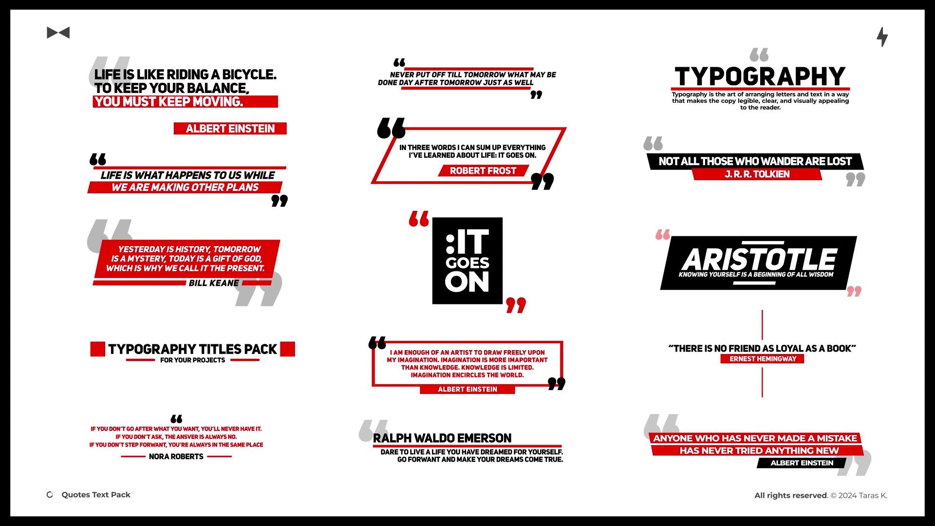 Quotes Text Pack video templates | Artlist