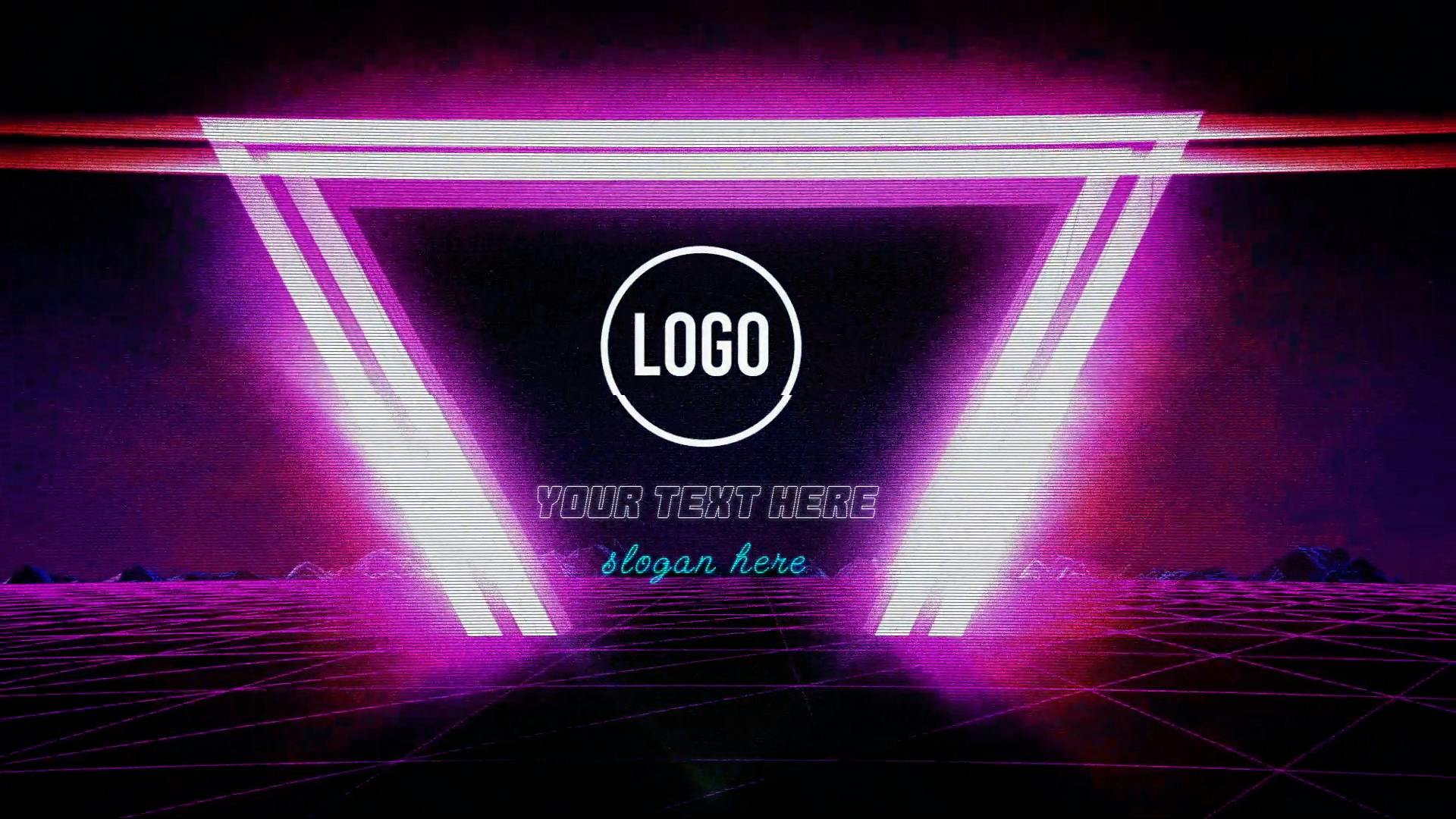 Retro Synthwave Logo Reveal video templates | Artlist