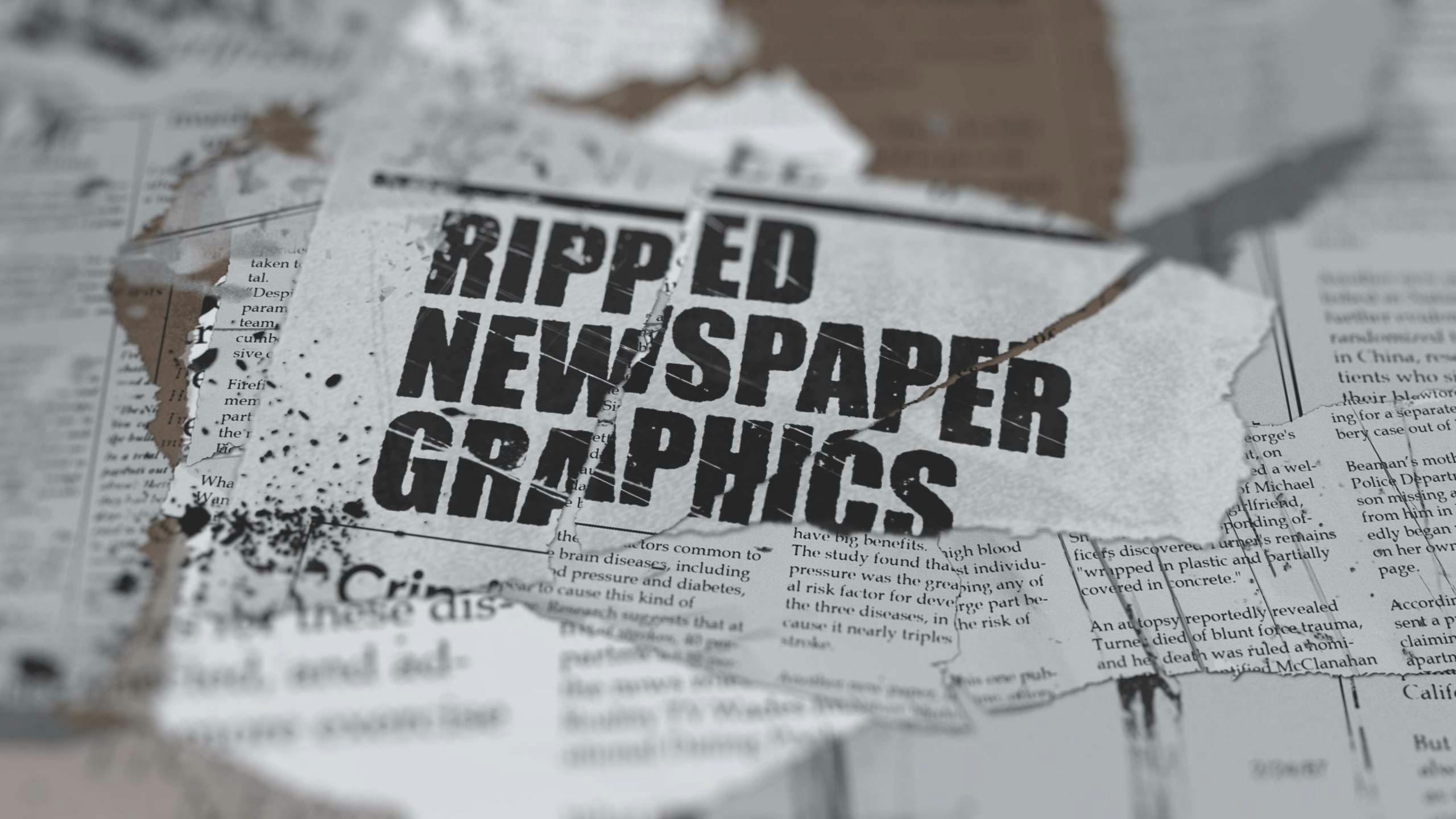 Ripped Newspaper Graphics video templates | Artlist