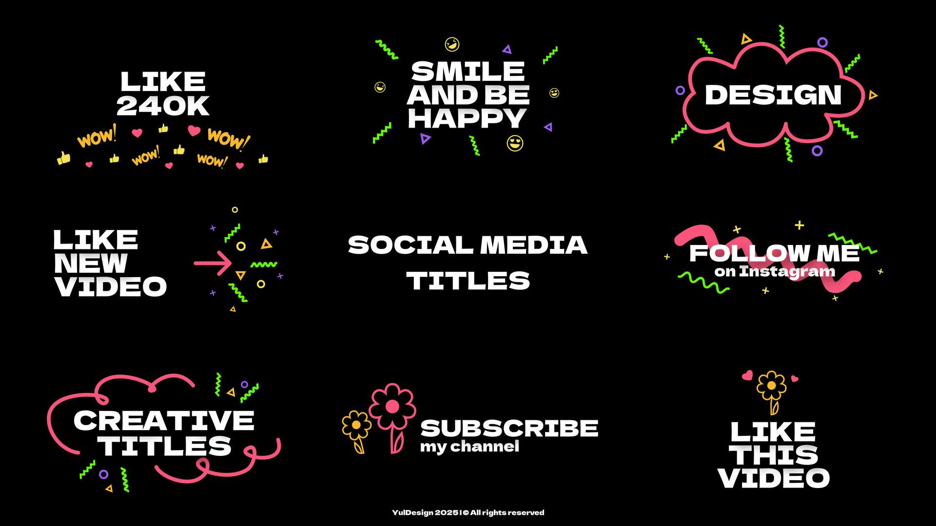Social Media Titles video templates | Artlist