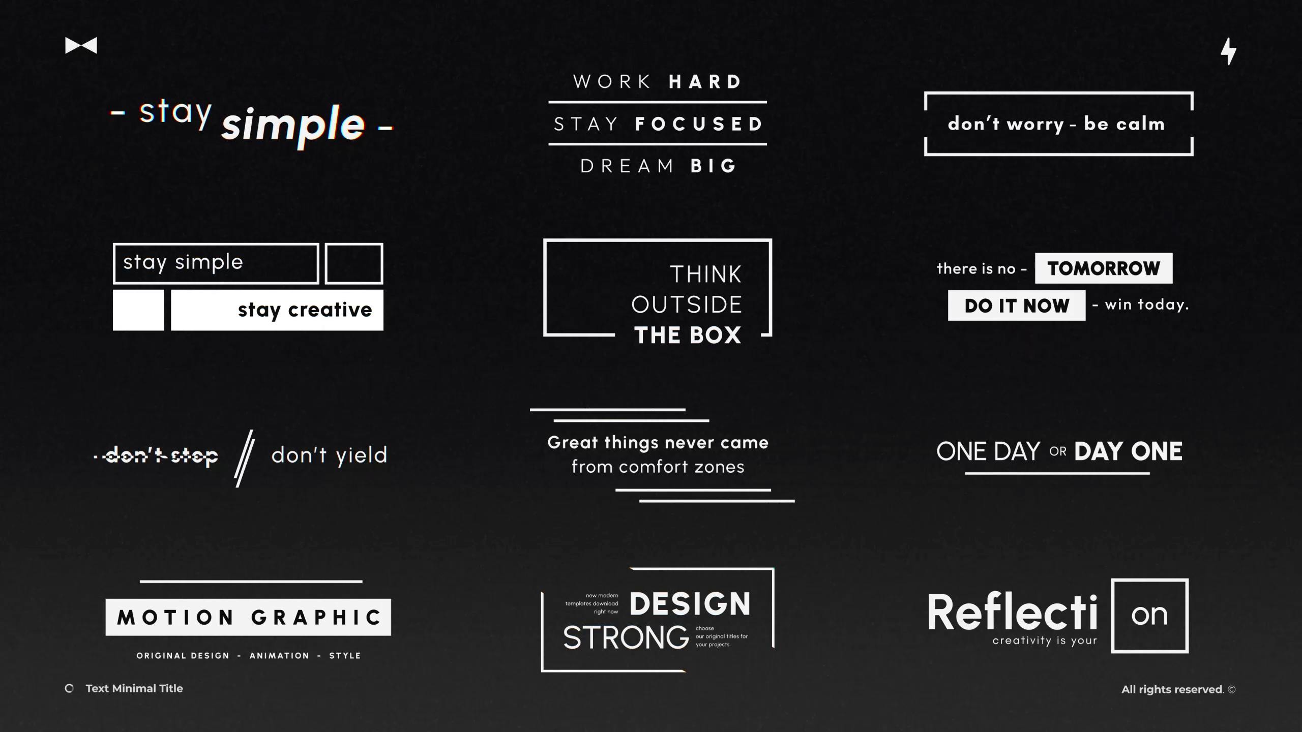 Text Minimal Titles video templates | Artlist