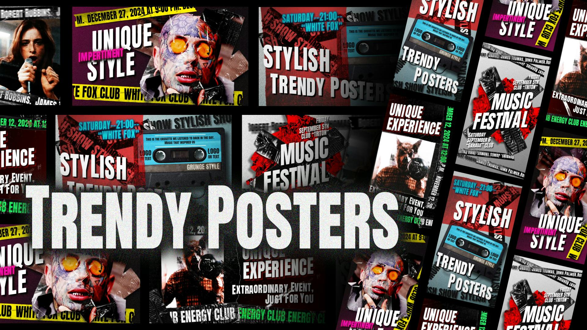 Trendy Posters video templates | Artlist