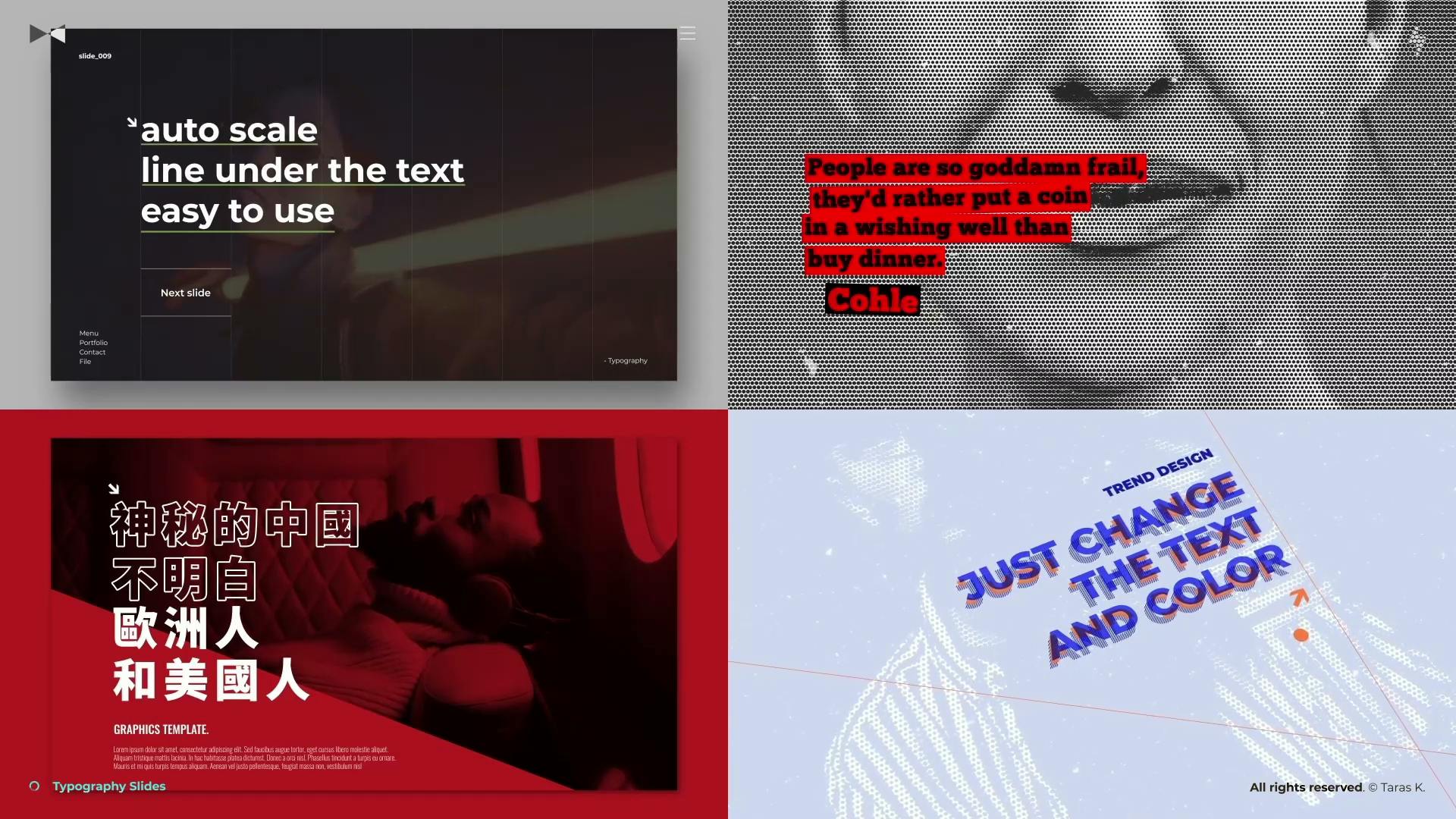 Typography Slides video templates | Artlist