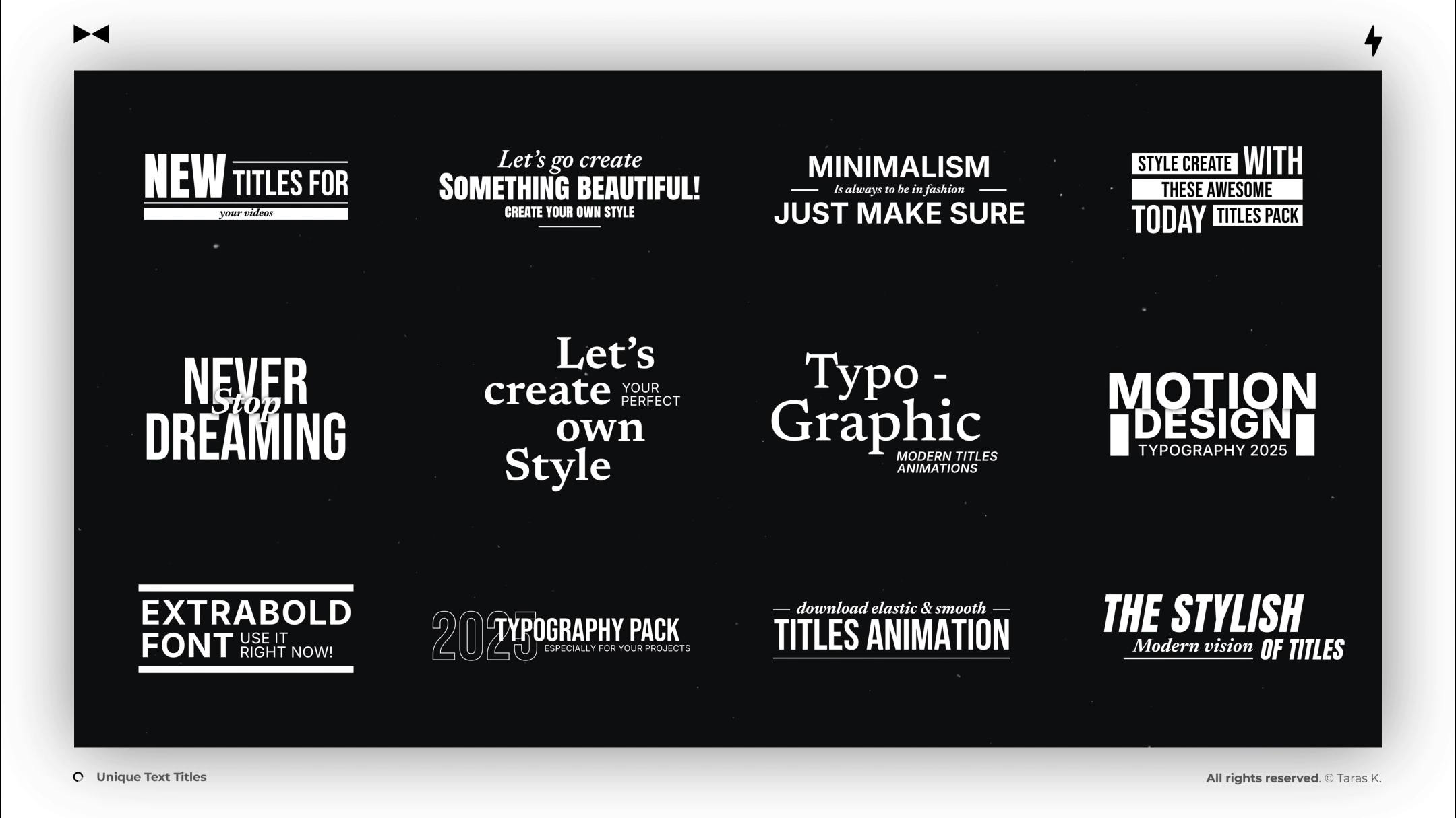 Unique Text Titles video templates | Artlist