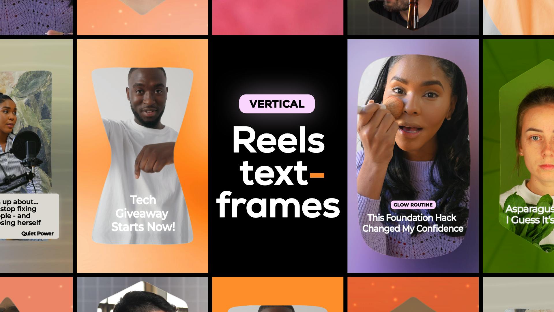 Vertical Reels Text Frames video templates | Artlist