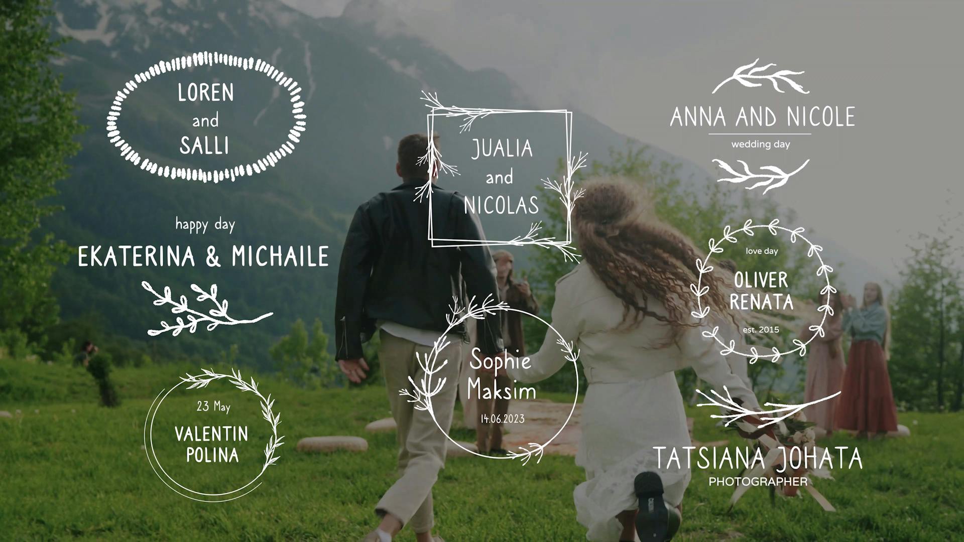 Wedding Titles Pack video templates | Artlist