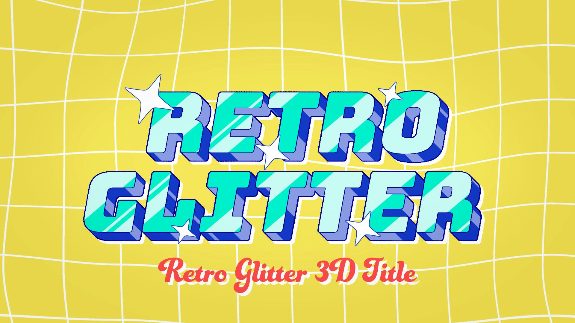 Retro Glitter 3D Title video templates | Artlist