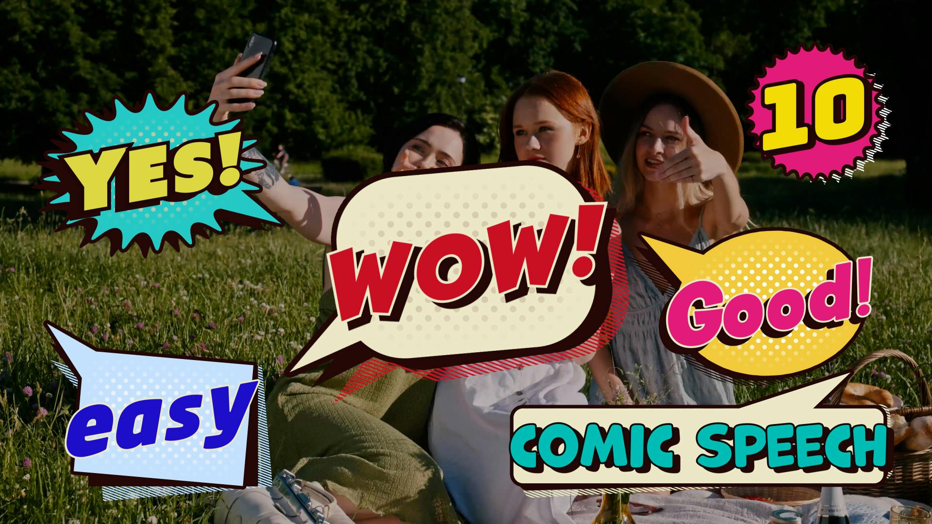 Comic Speech Bubble Overlay video templates | Artlist