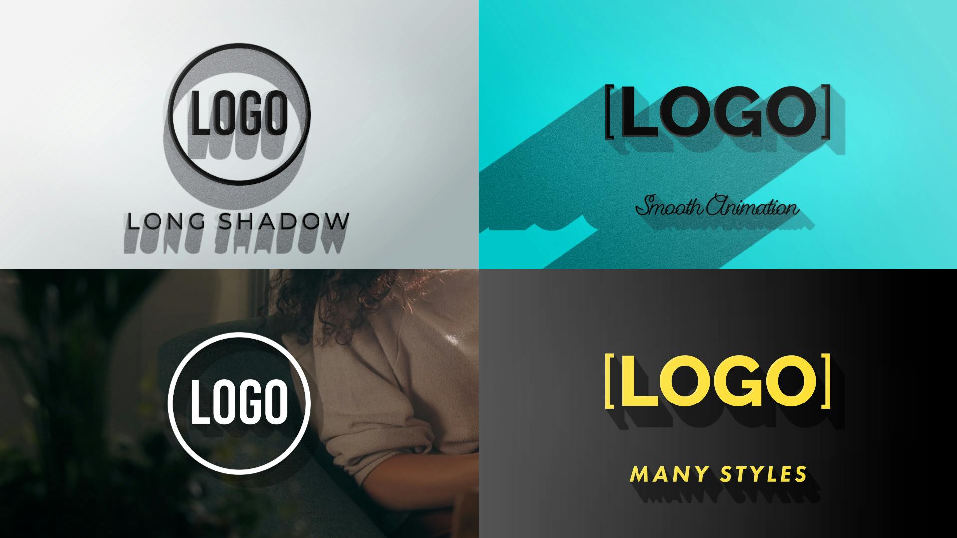 Simple Long Shadow Logo Reveal video templates | Artlist