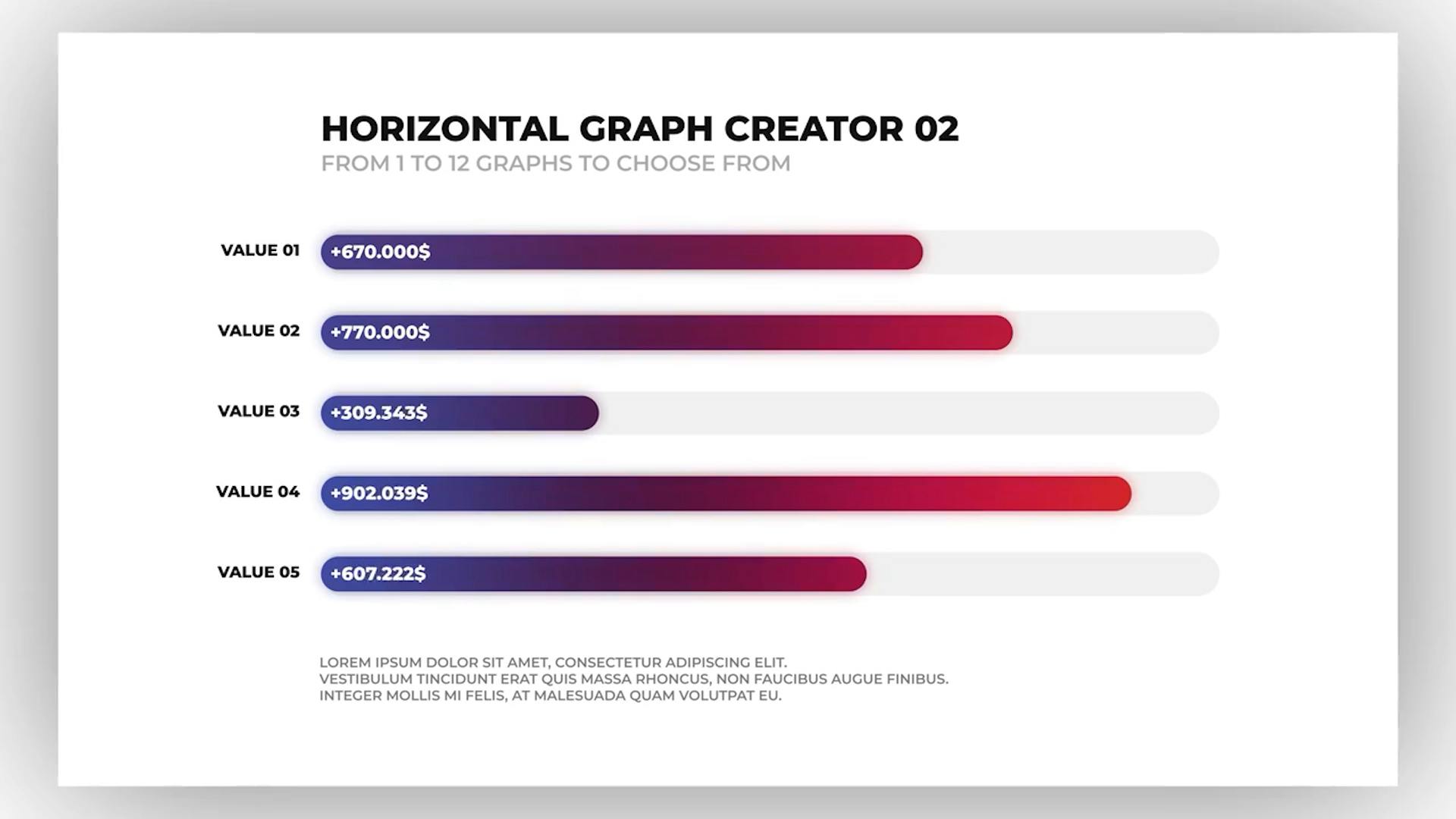 Infographics Horizontal Chart Creator video templates | Artlist