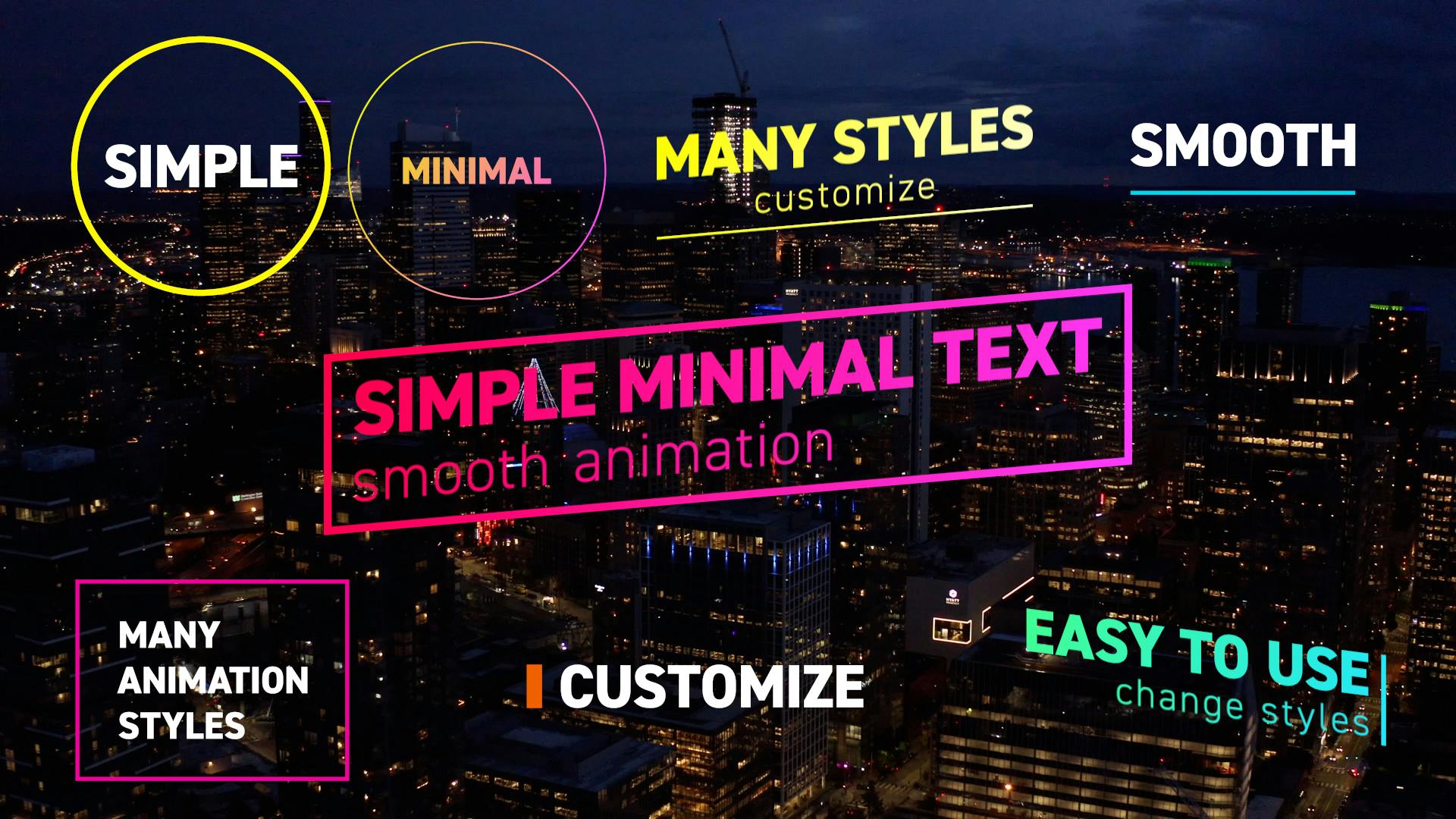 Simple Minimal Text Overlay video templates | Artlist