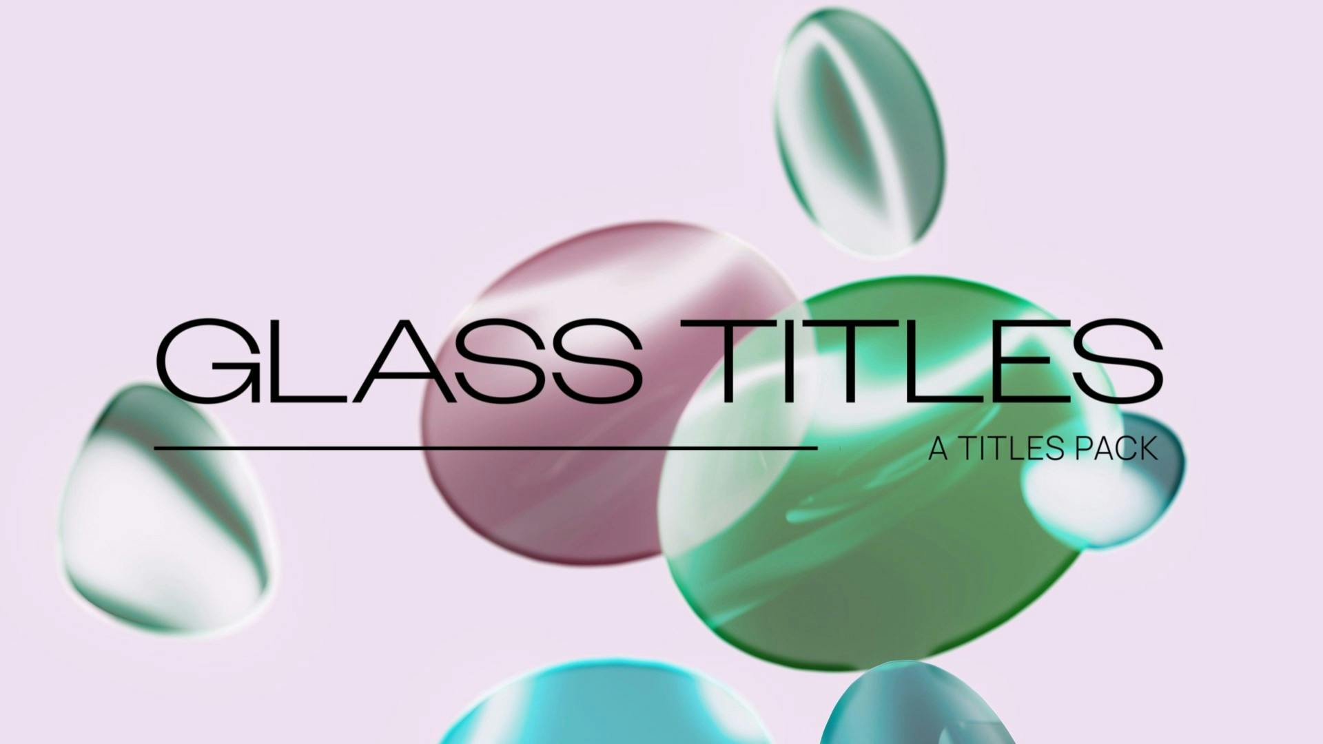 Glass Lens Titles Pack video templates | Artlist