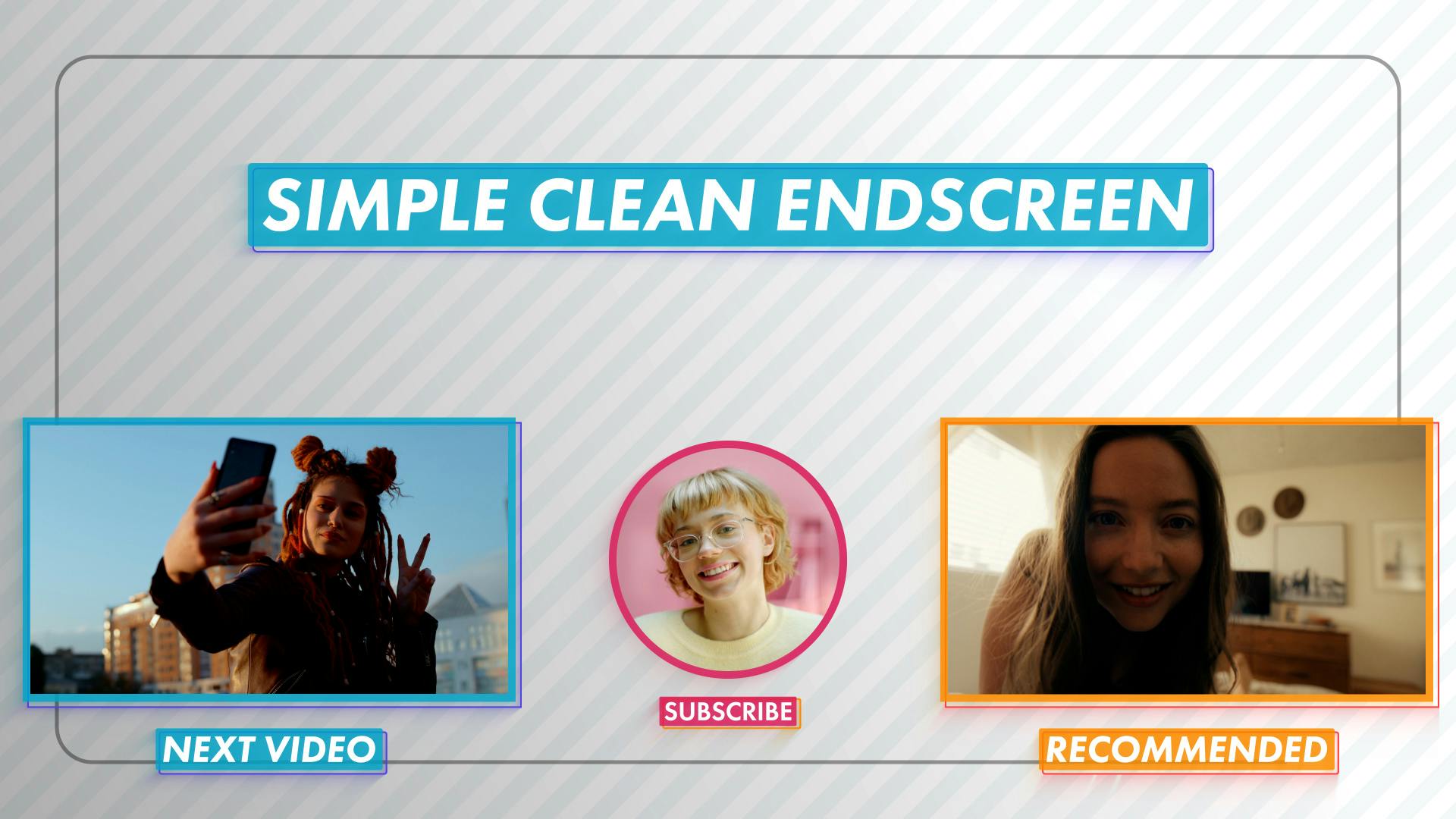 Simple Clean End Screen video templates | Artlist