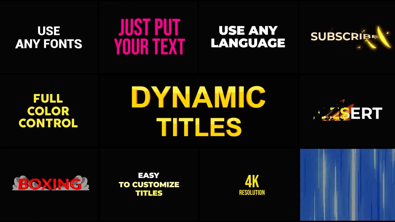 Dynamic Action Titles video templates | Artlist