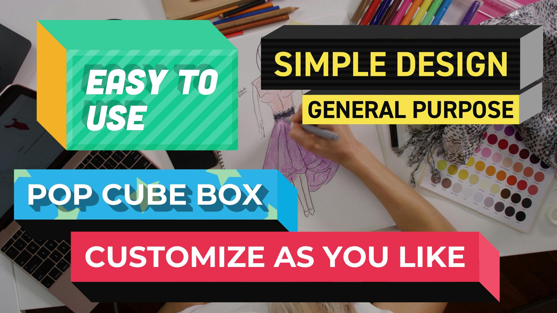 Pop Cube Box Lower Thirds video templates | Artlist
