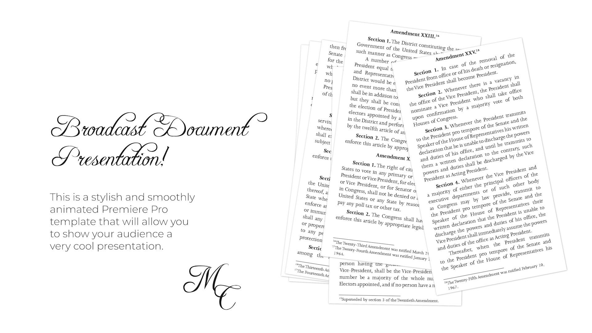 Broadcast Document Presentation video templates | Artlist