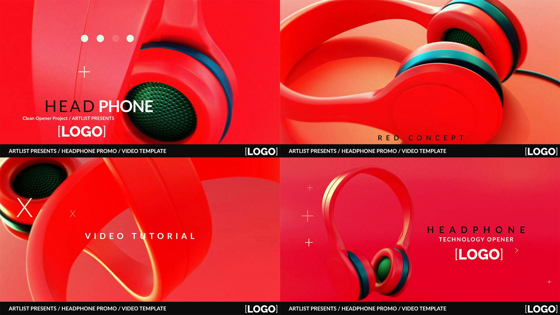 Headphone Promo video templates | Artlist