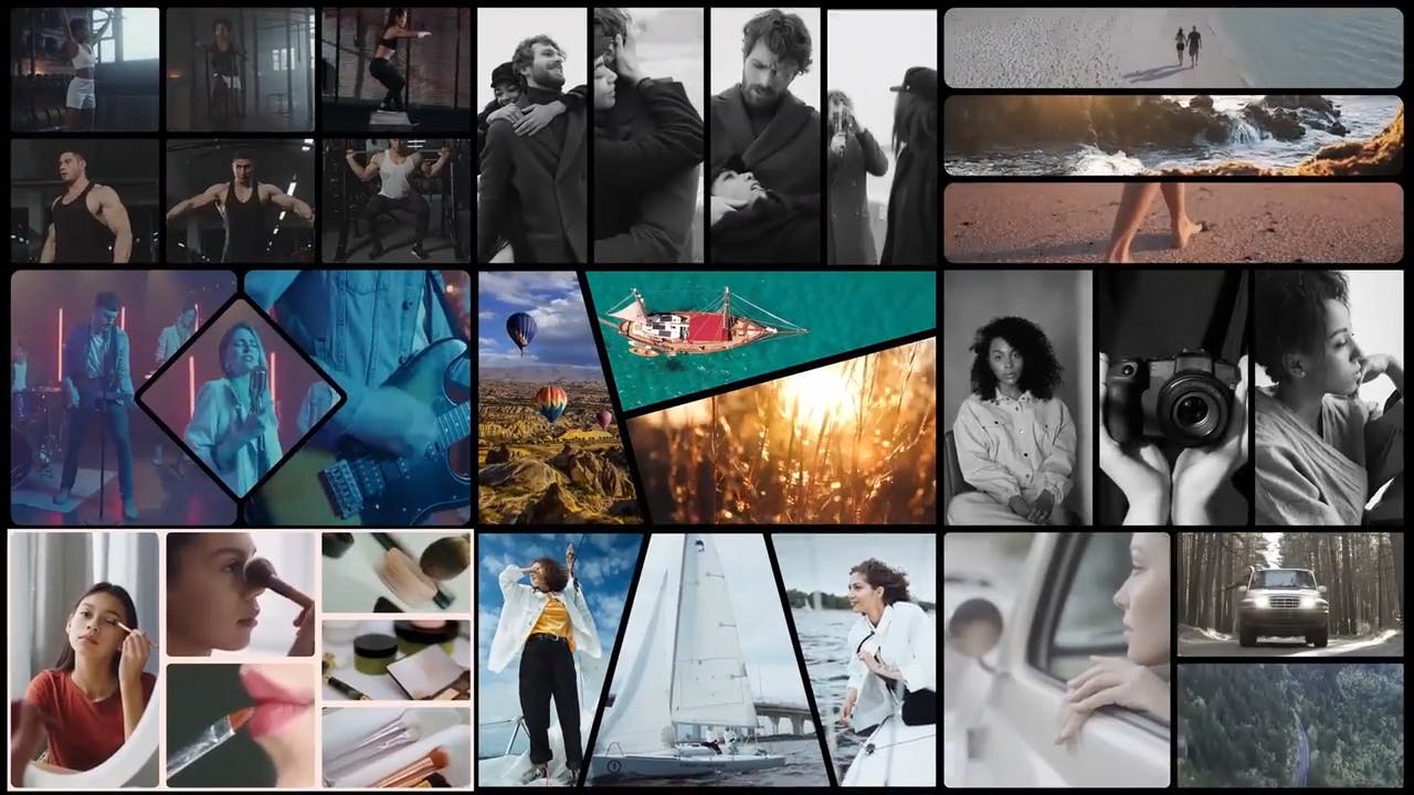 Multiscreen Frames video templates | Artlist