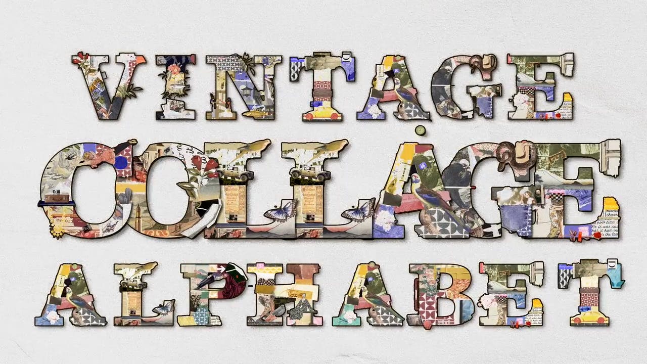 Collage Alphabet video templates | Artlist