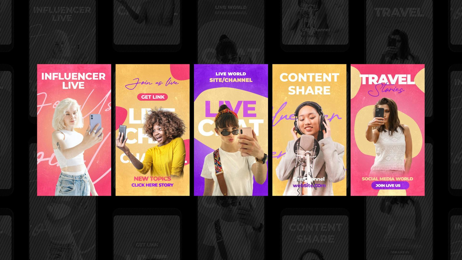 Streamer Social Stories video templates | Artlist