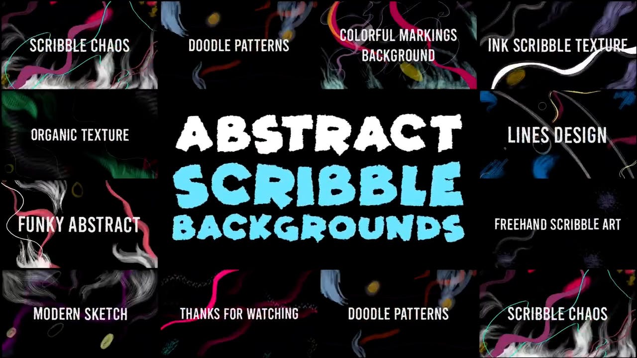 Abstract Scribble Backgrounds video templates | Artlist