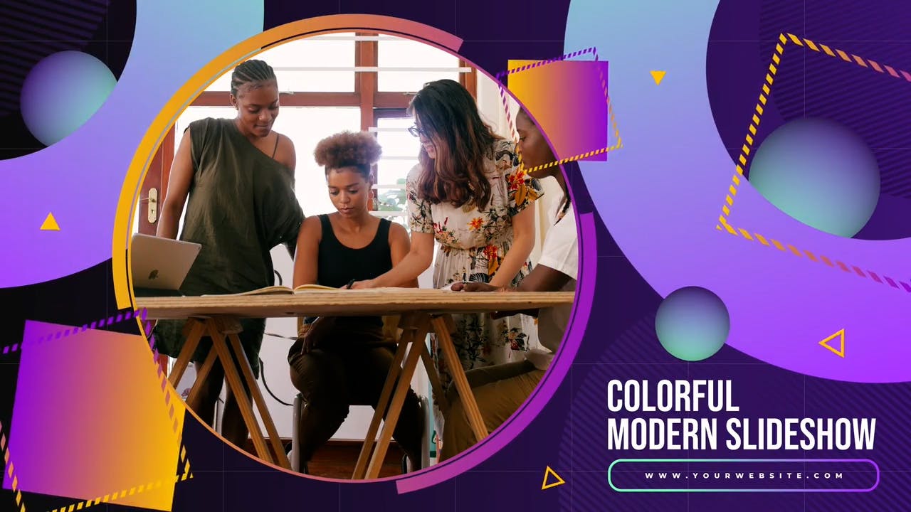 Colorful Modern Slideshow video templates | Artlist